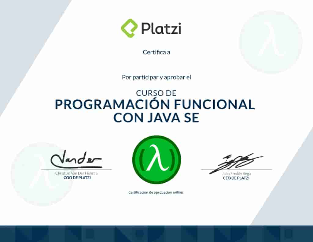 Curso de Programación Funcional con Java SE - Platzi