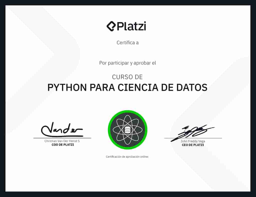 Curso de Python para Ciencia de Datos - Platzi