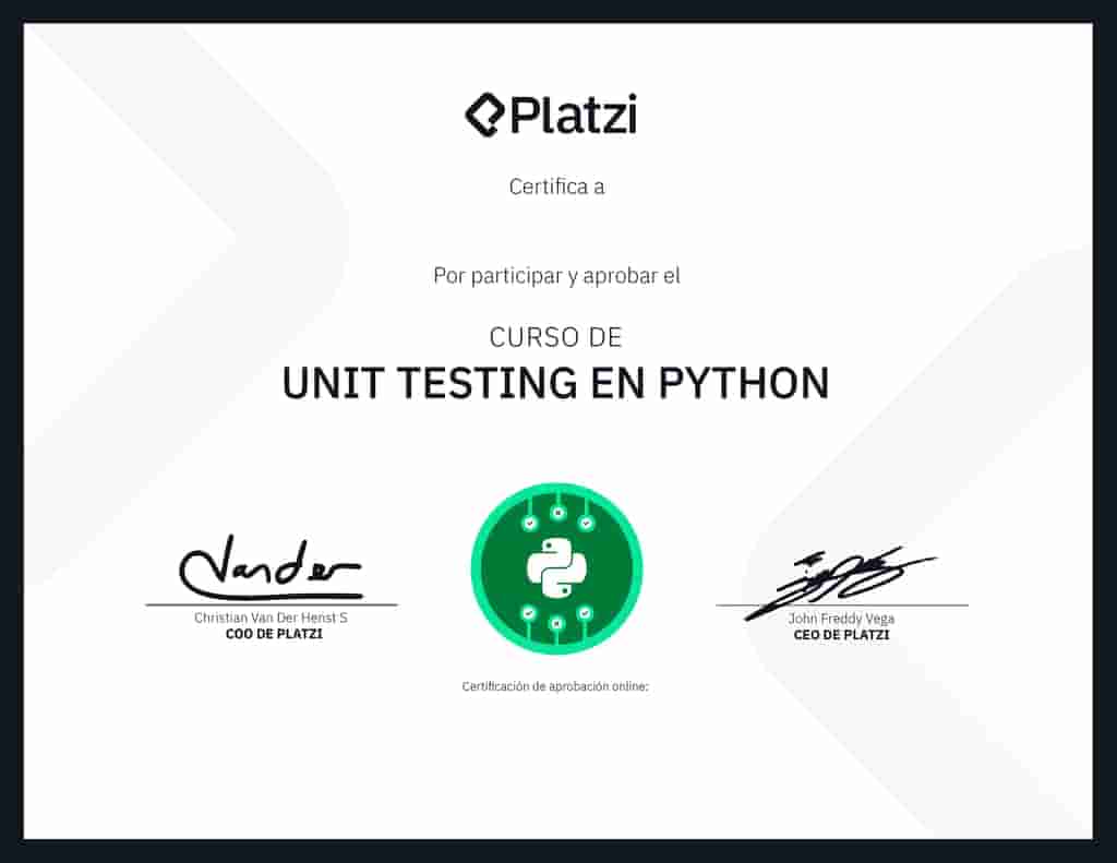Curso de Unit Testing en Python - Platzi