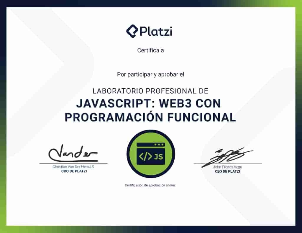 Laboratorio de JavaScript: Web3 con Programación Funcional - Platzi