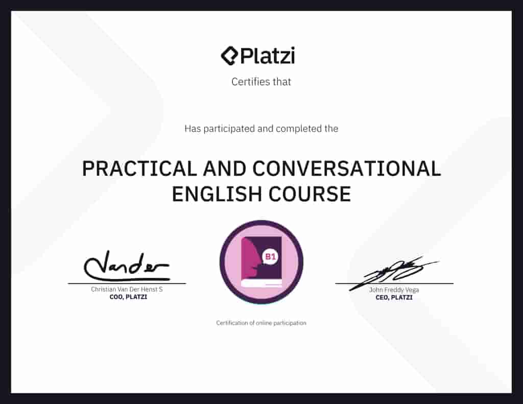 Curso de Inglés Práctico y Conversacional - Platzi