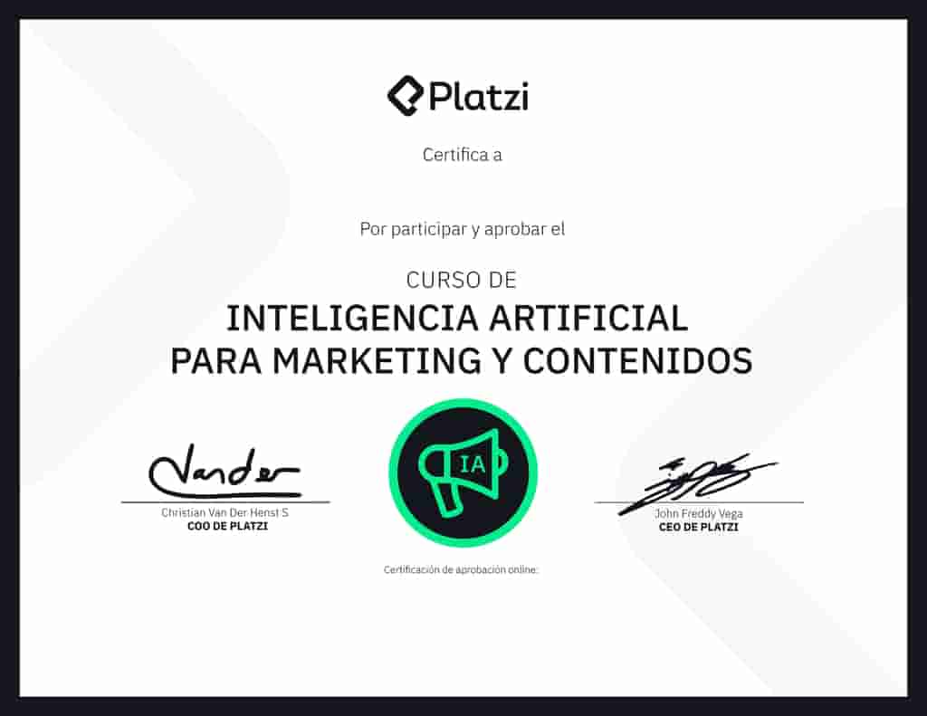 Curso de Inteligencia Artificial para Marketing y Contenidos - Platzi