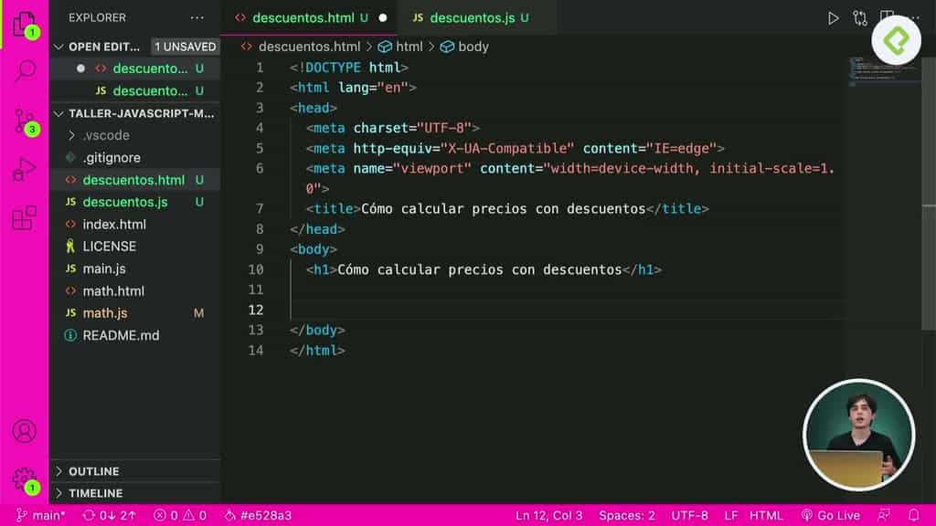 Taller Práctico de JavaScript: Matemáticas y Estadística Básica - Platzi