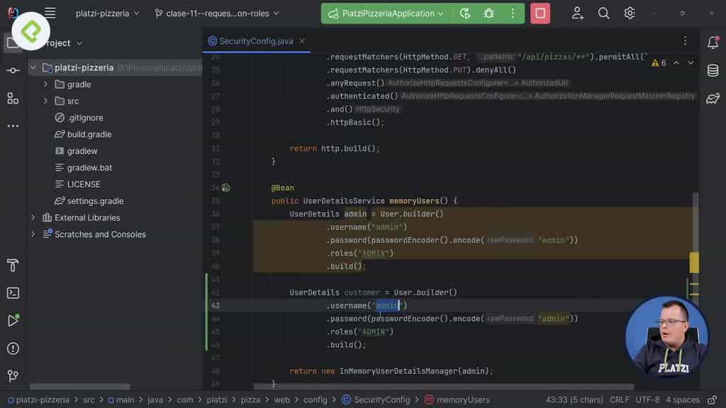Curso de Java Spring Security: Autenticación y Seguridad Web - Platzi