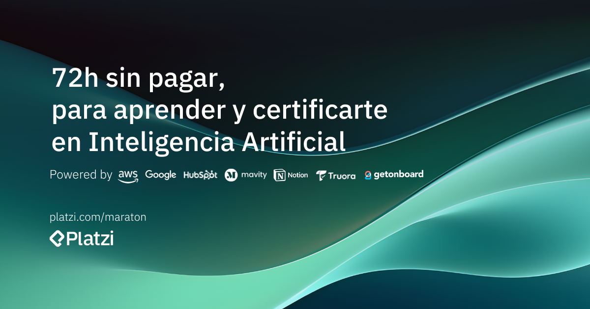 Maratón de Platzi - certificate gratis en Inteligencia Artificial