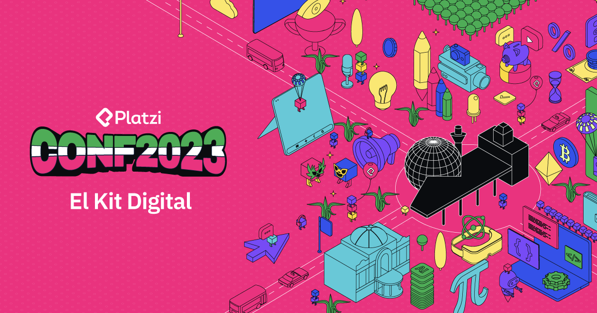 El Kit Digital de la Platzi Conf 2023: stickers chingones, wallpapers y más