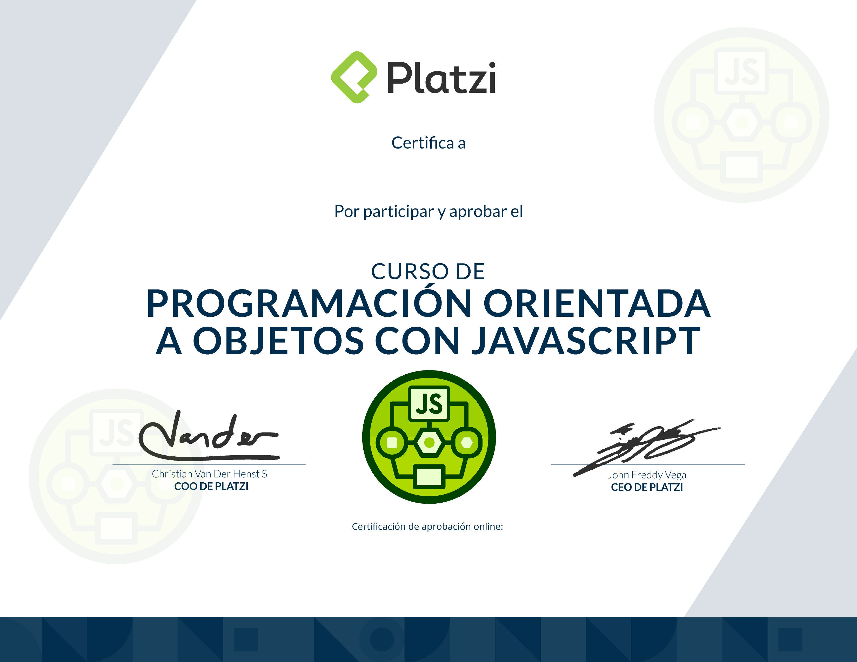 Curso de Programación Orientada a Objetos en JavaScript - Platzi