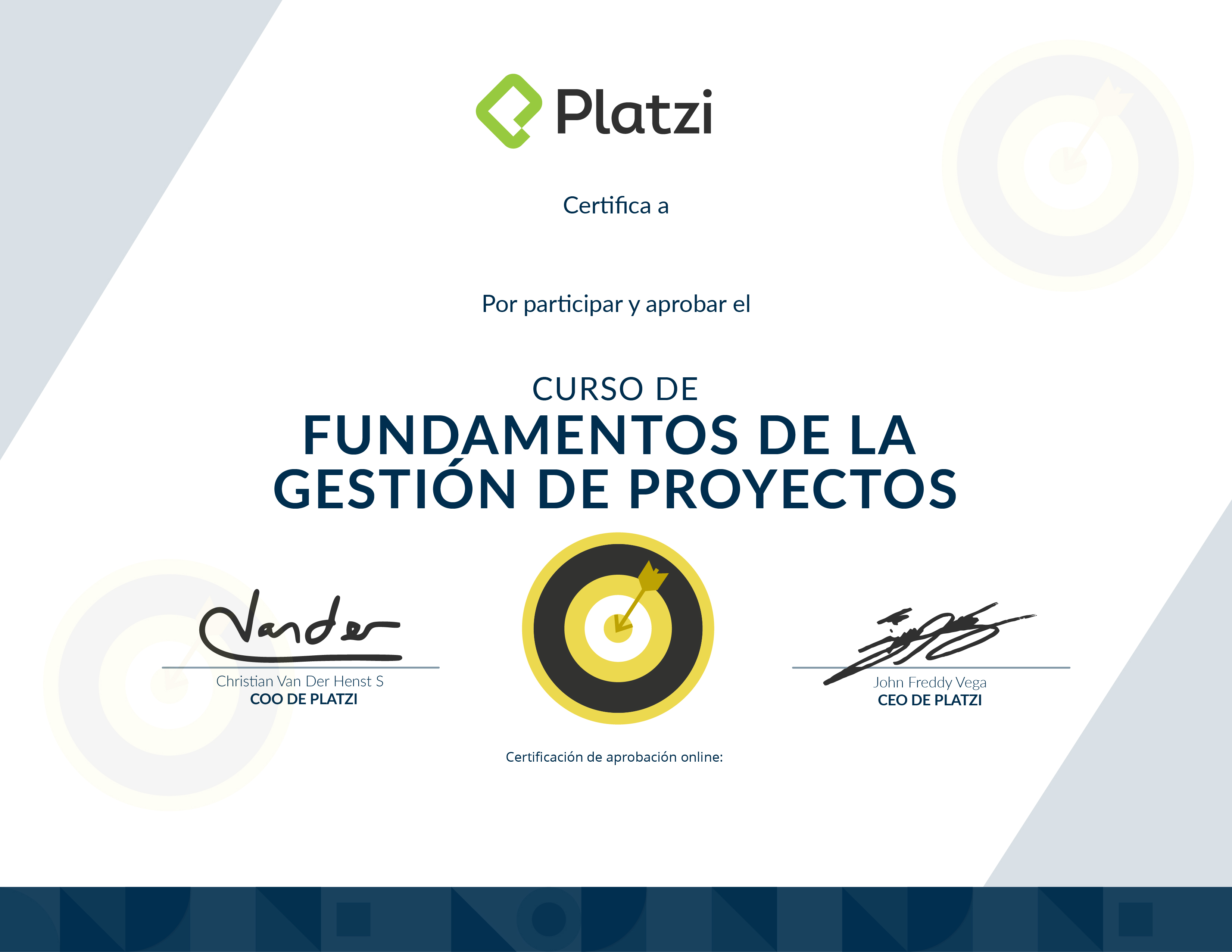 Curso de Gestión de Proyectos - Platzi