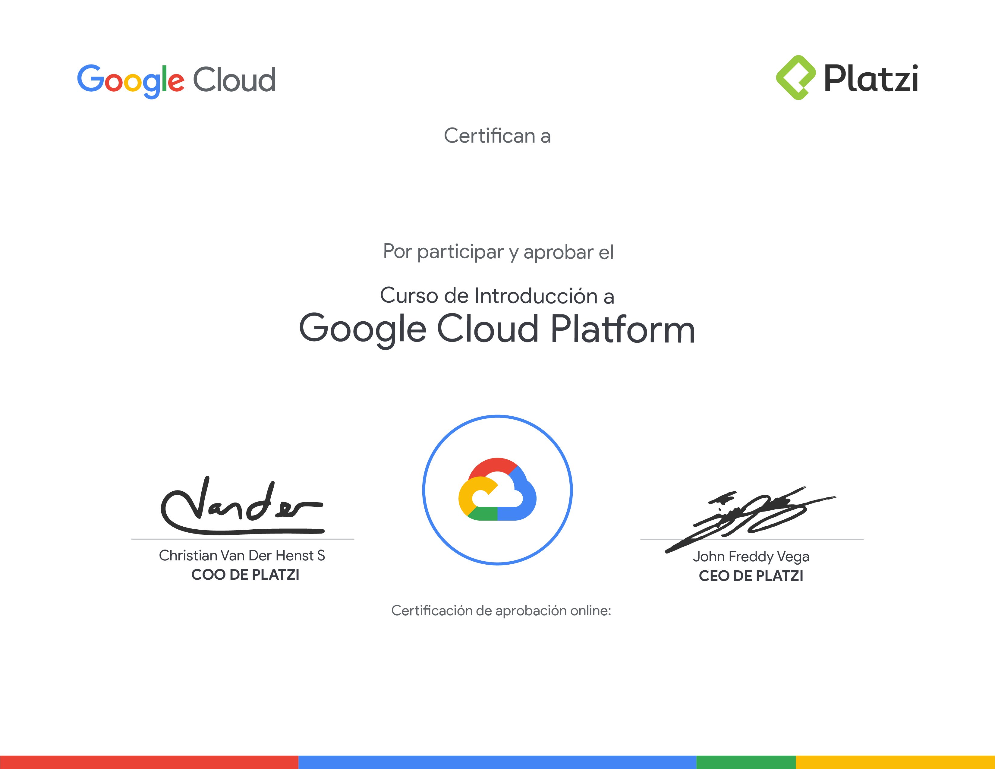 Curso de Introducción a Google Cloud Platform