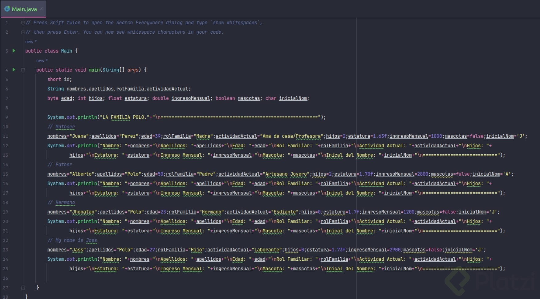 ¡A practicar! - Platzi