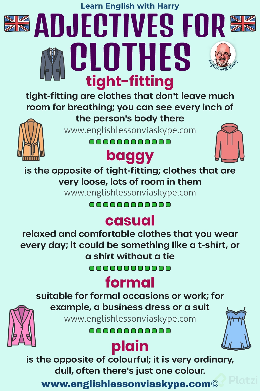 Adjectives for clothes - Platzi