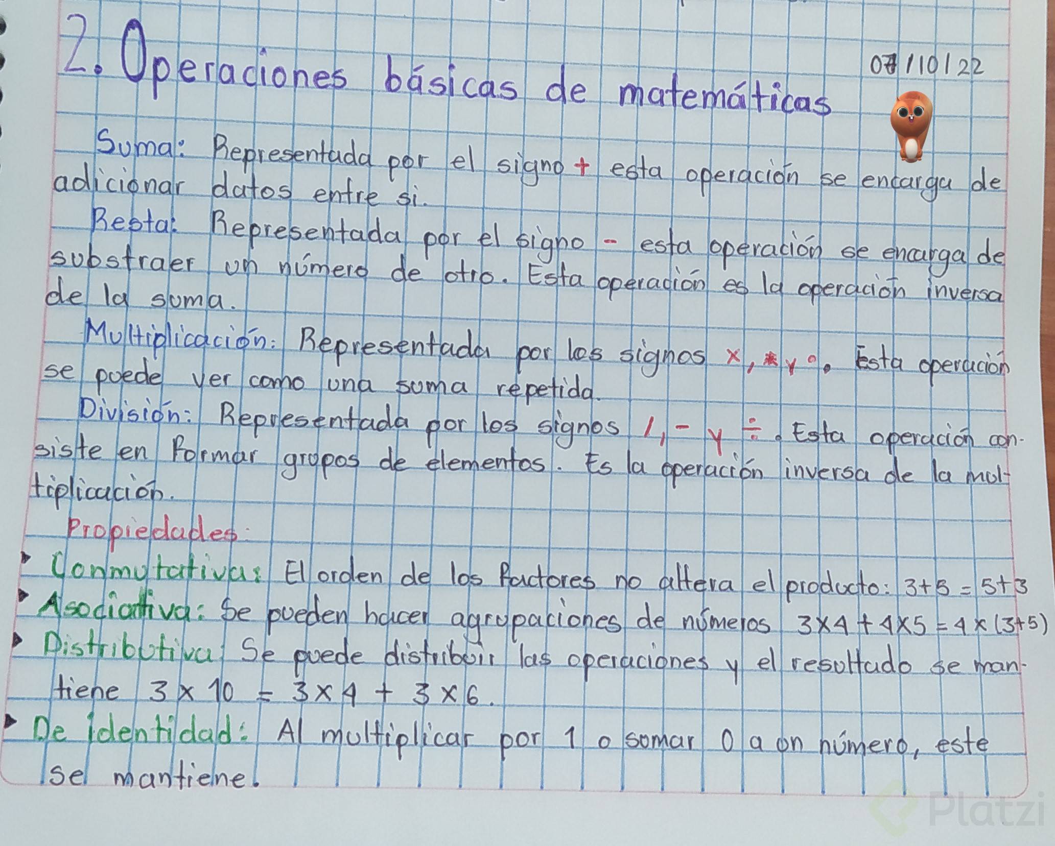 Operaciones básicas de matemáticas - Platzi