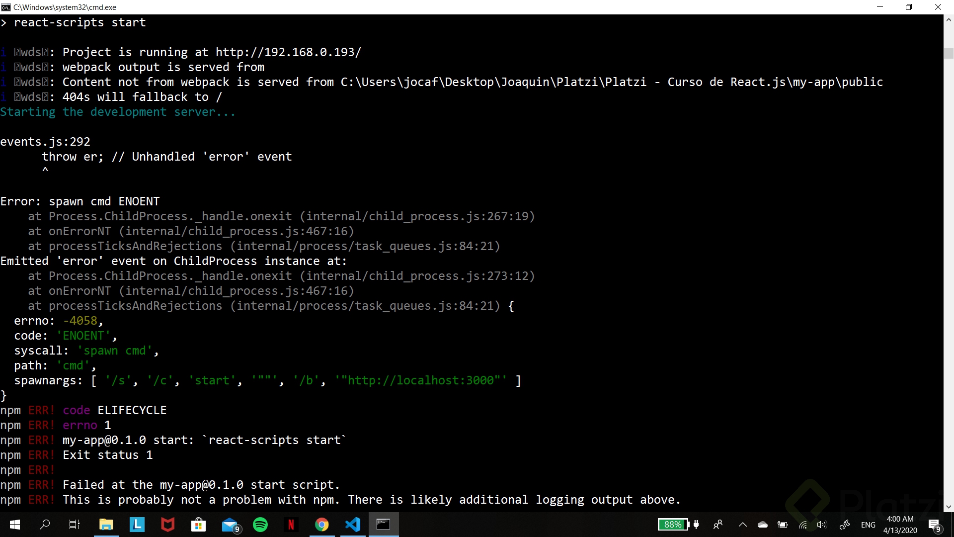Create React App Platzi
