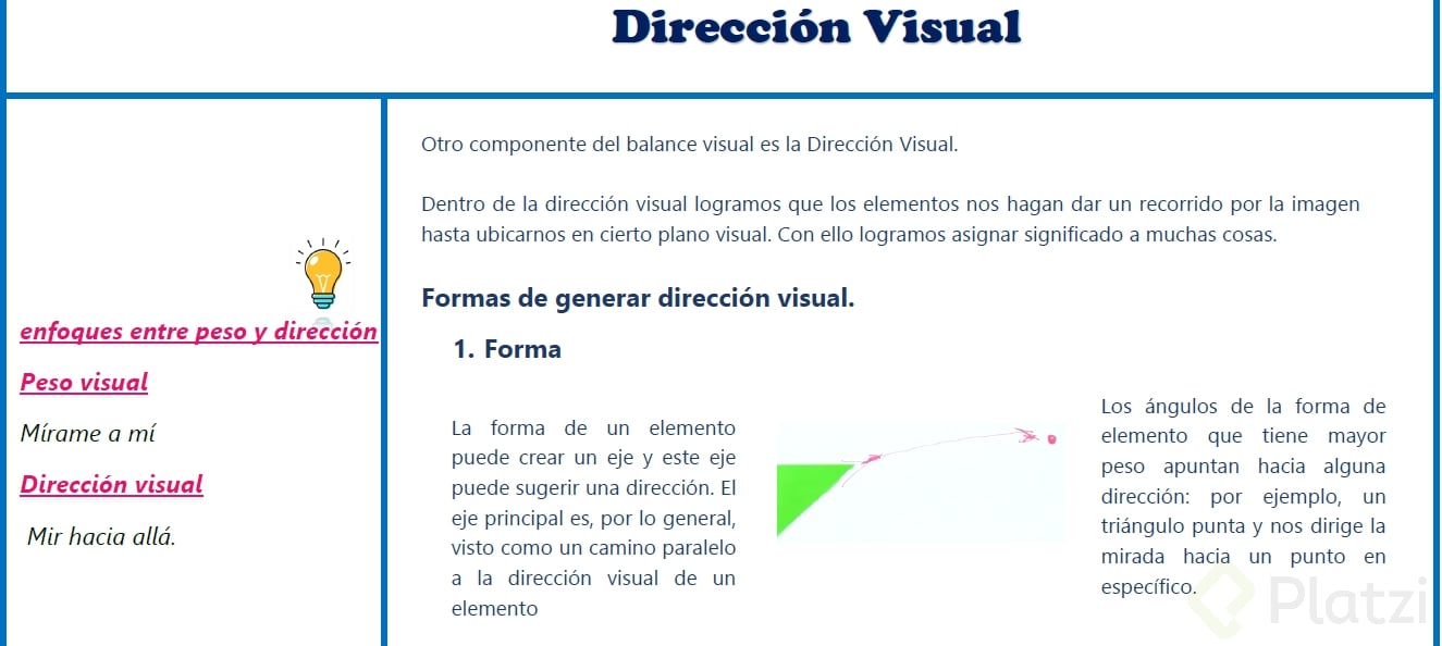 Dirección Visual - Platzi