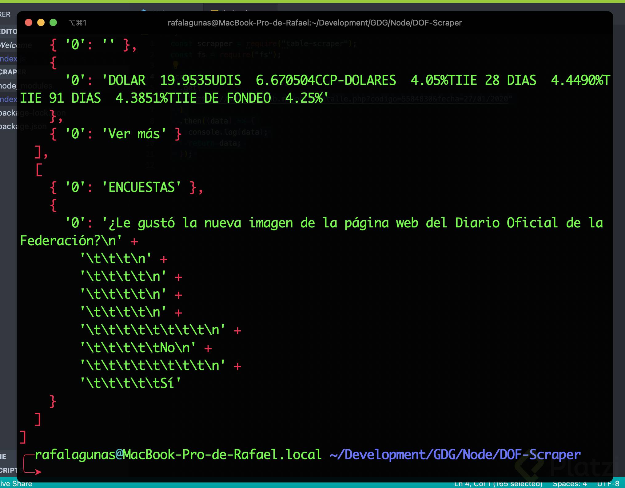 Extracción de datos con Scraping Nodejs
