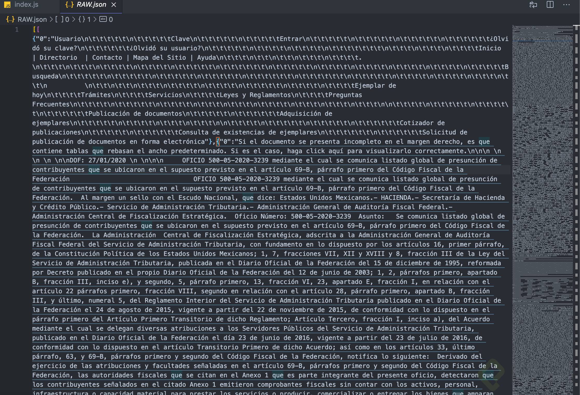 Extracción de datos con Scraping Nodejs