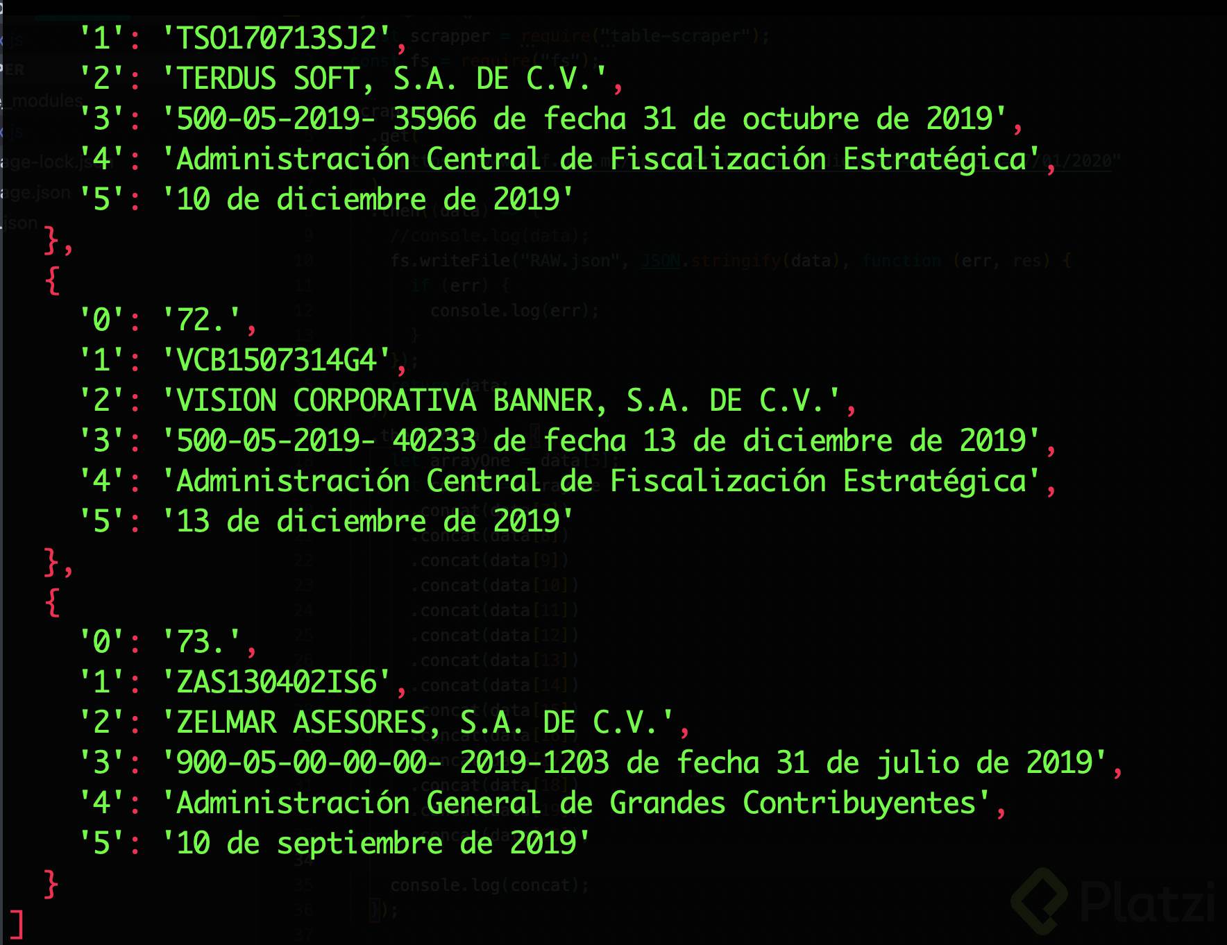 Extracción de datos con Scraping Nodejs