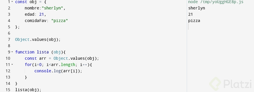 Cómo crear un array con los valores de un objeto