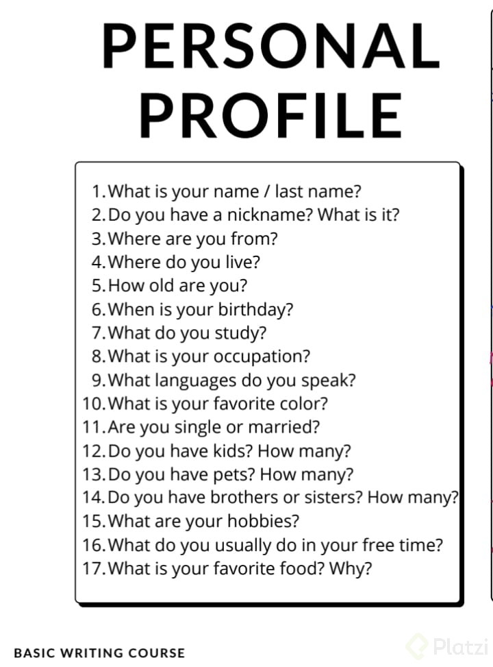 Personal Profile - Platzi