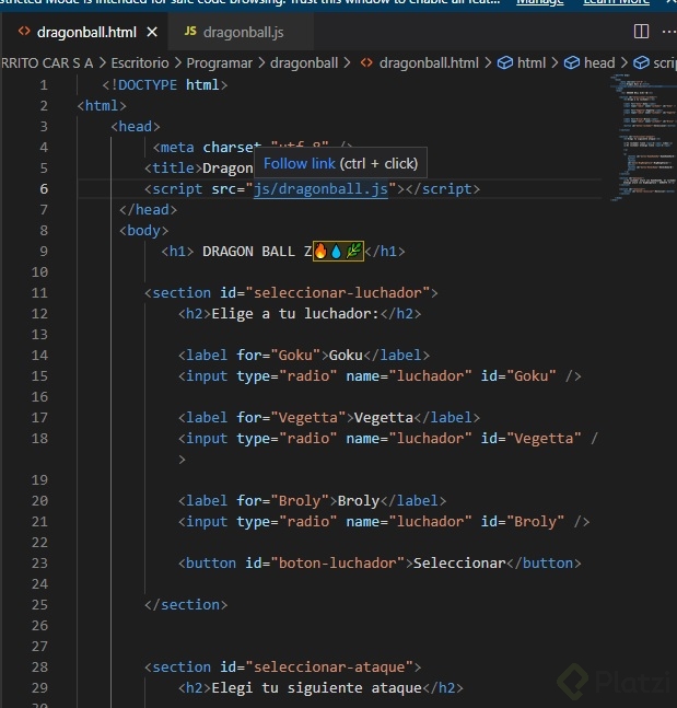 Buenos dias! hace 24 hs que estoy trabado aca. No me sale el cartel de ...