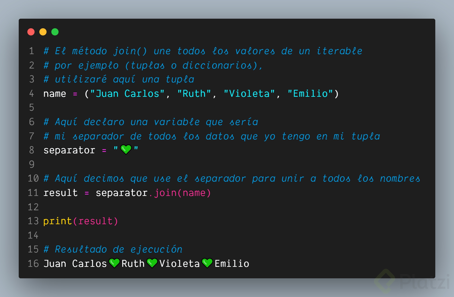 Hola, como funciona el método “join”??? Muchas gracias