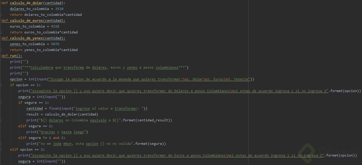 Estructura de condicionales en Python - Platzi Estructura de condicionales en Python - Platzi