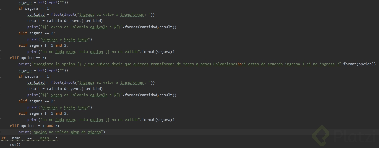 Estructura de condicionales en Python - Platzi Estructura de condicionales en Python - Platzi