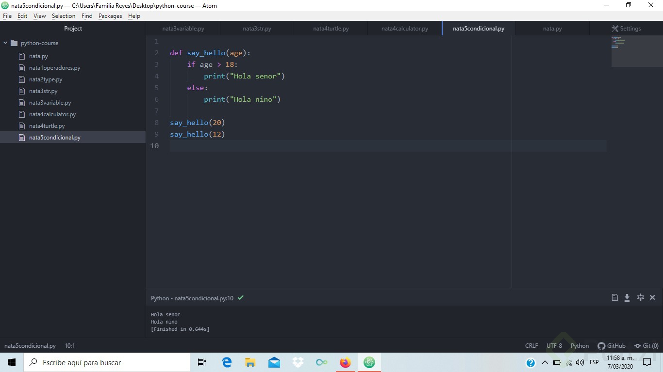 Estructura de condicionales en Python - Platzi Estructura de condicionales en Python - Platzi