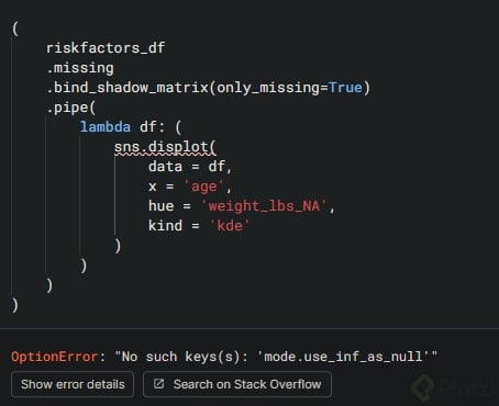 Tratando de seguir la clase, me aparece este error con las gráficas de displot y boxenplot ...
