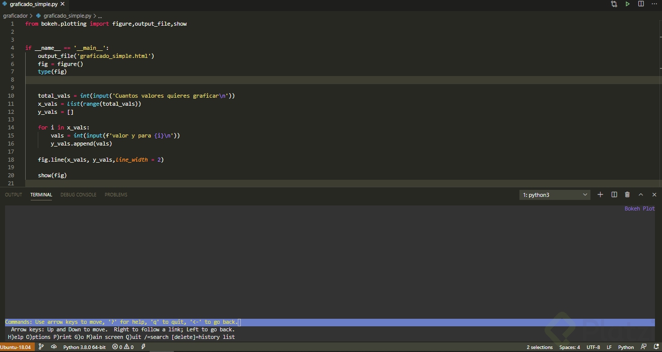 Al parecer tengo el código bien, pero nunca se sabe, lo corrí en la ...