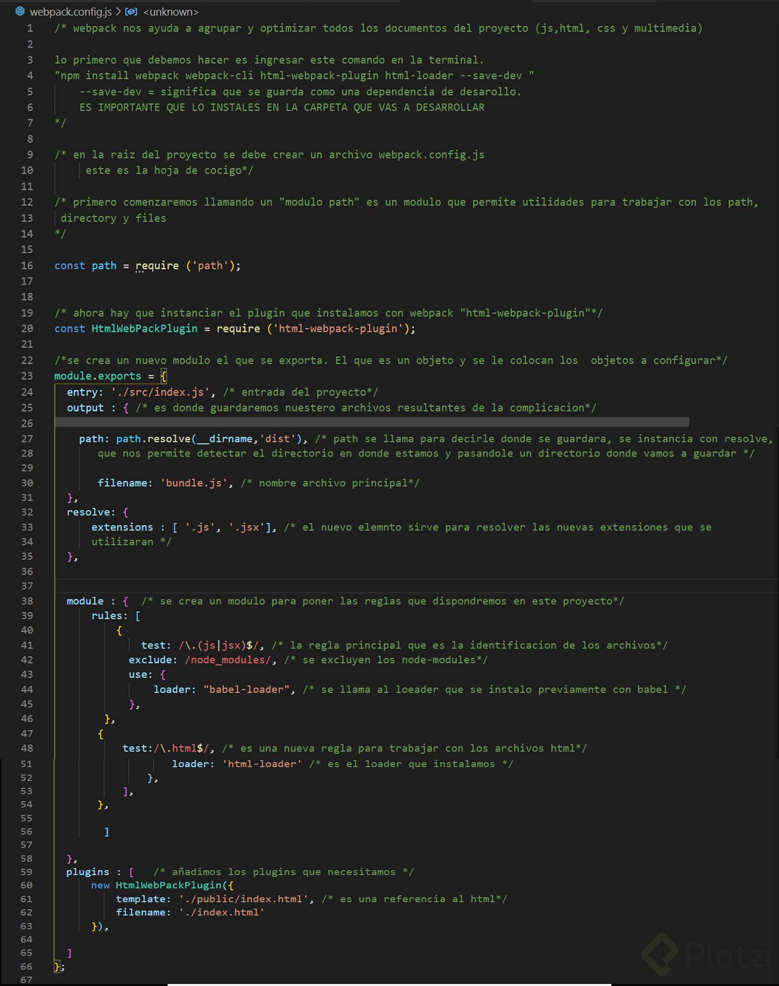 Webpack: Empaquetando nuestros módulos