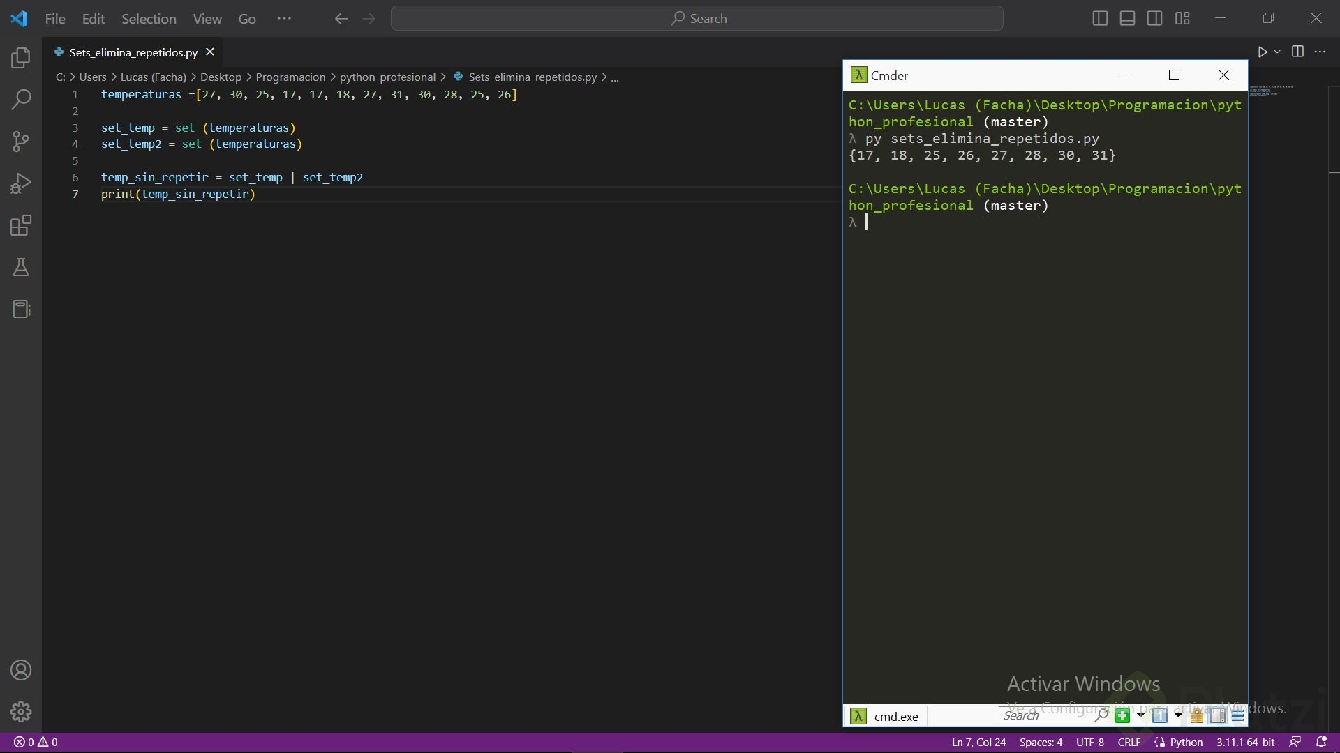 Eliminando los repetidos de una lista - Platzi