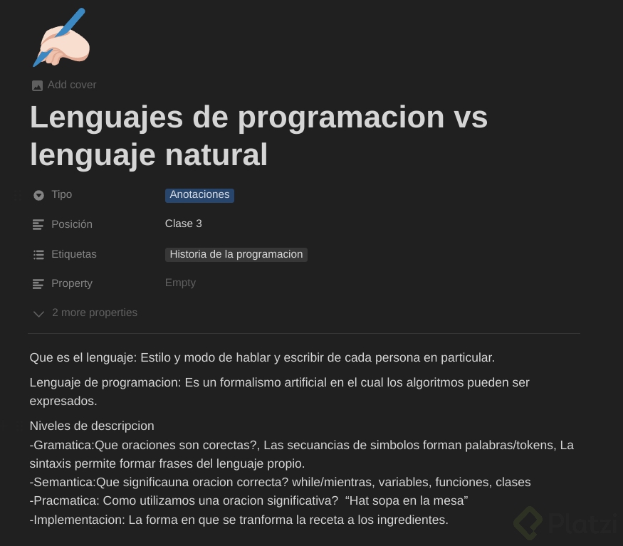 Lenguajes de programación vs. lenguaje natural - Platzi