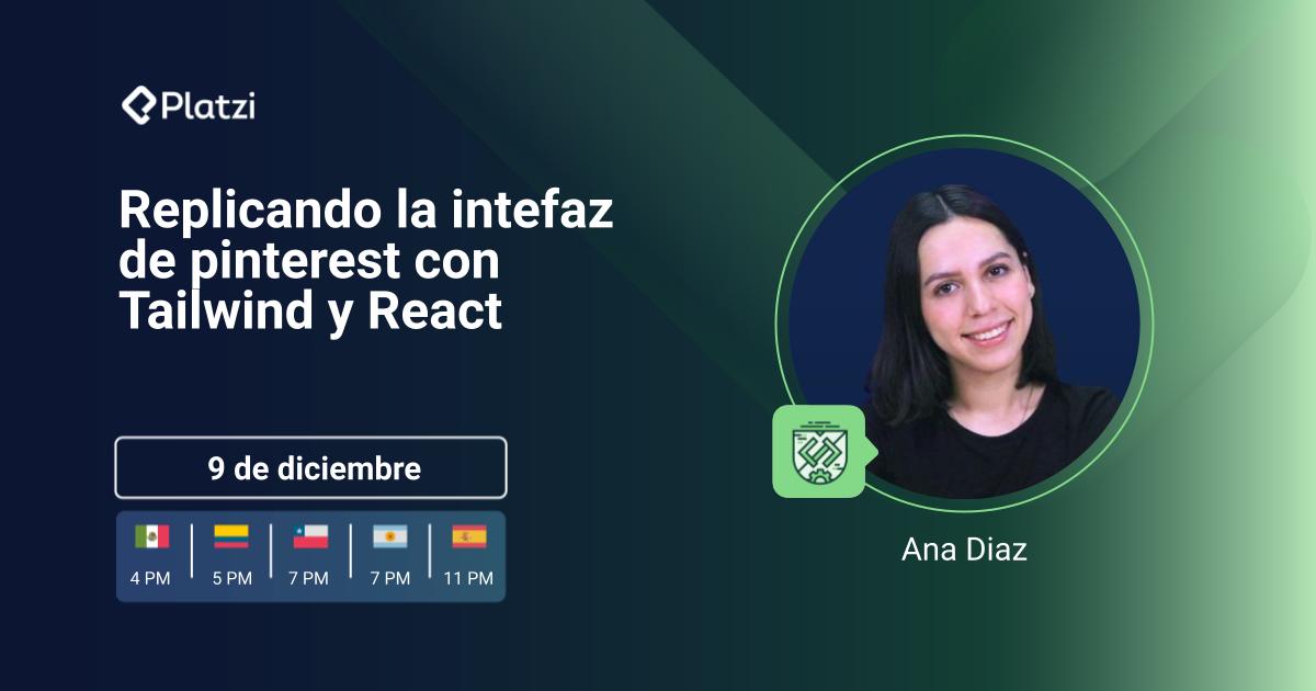 Replicando la intefaz de pinterest con Tailwind y React - Platzi
