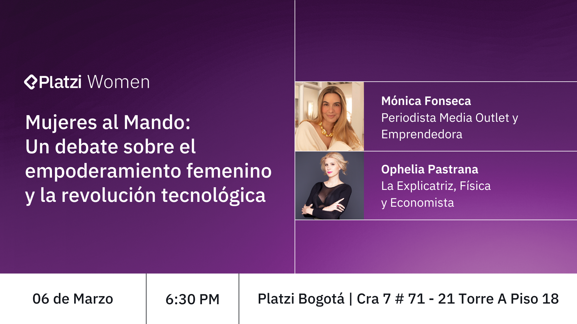 Mujeres al Mando Charlando con Mónica Fonseca y Ophelia Pastrana