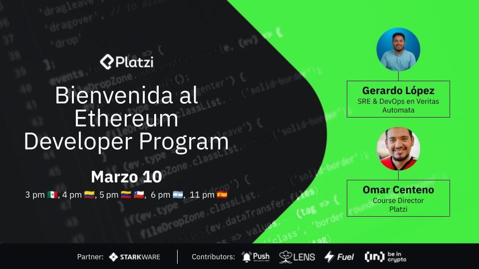 Bienvenida al Ethereum Developer Program