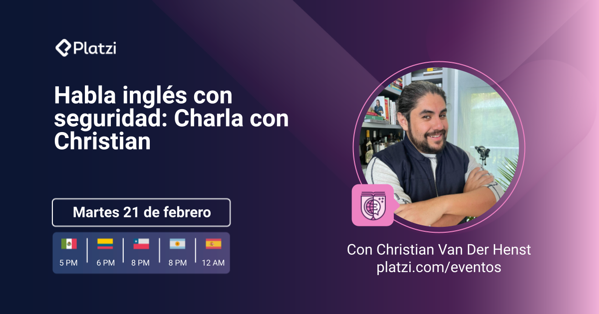 Habla inglés con seguridad: Charla con Christian